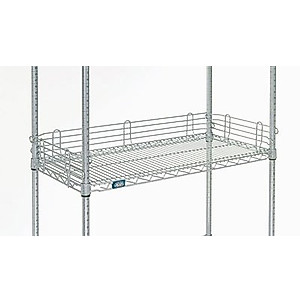 Nexel Wire Shelf Ledge, 18"W x 4"H, Chrome
