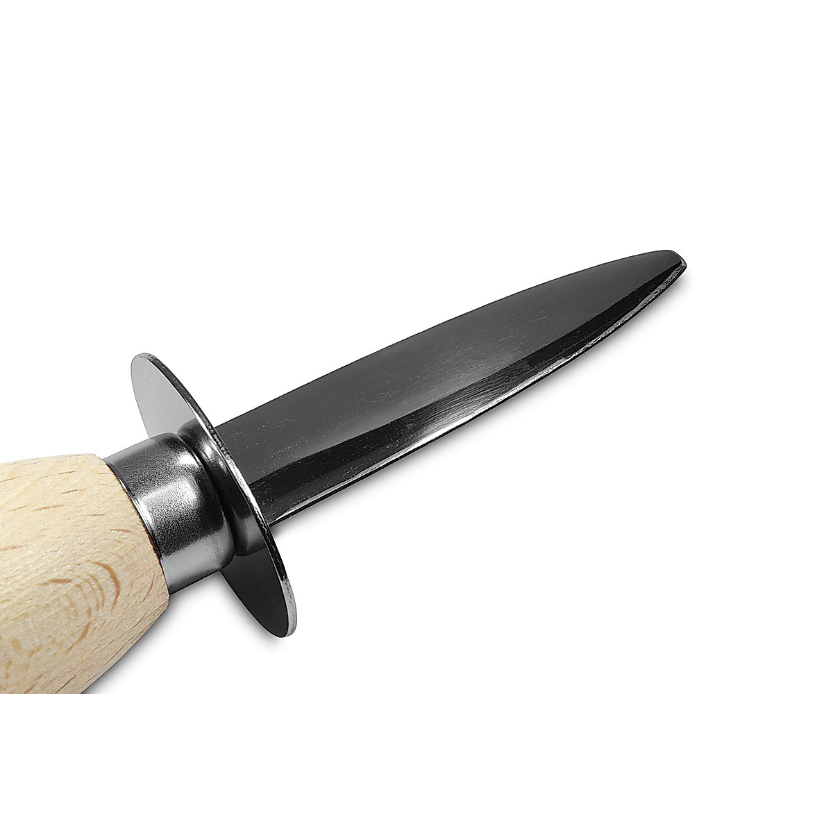 Seki Japan Oyster Knife, Japanese Hand Guard Shellfish Opener, Oyster Shucking 2.6 inch (67 mm) Stainless Blade, Beech Wood Handle