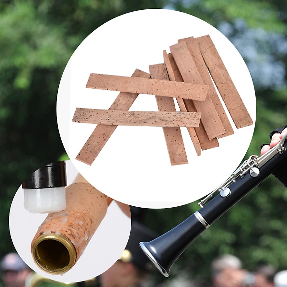 Clarinet Neck Joint Cork Sheet,10 Pcs/Set Repair Accessories for Instrument Quality Replacement
