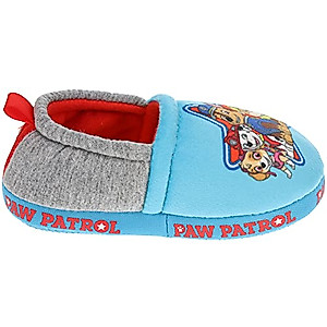 Paw Patrol Toddler Slippers, A-Line Novelty Slippers, Chase, Marshall, Everest, Skye, Blue, Size 11/12 Toddler