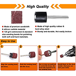 CAROTUPY Tungsten Carbide Burr Set 1/8" Shank，Die Grinder Bits with Sanding Drums and Cutting Wheel Set, 195Pcs Pratical Sanding Bits Kit for Metal, Wood, Plastic, Glass