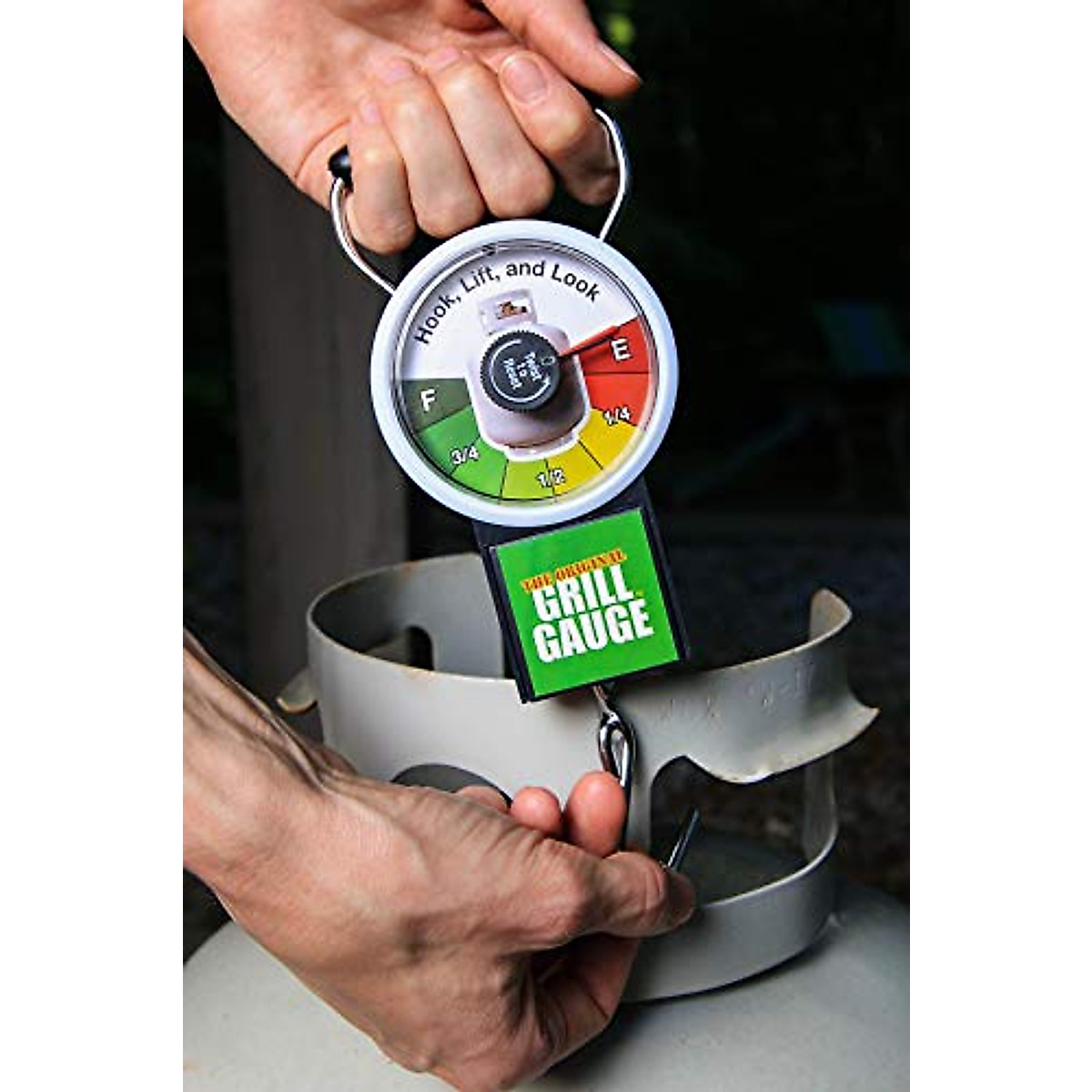Grill Gauge Original Propane Tank Scale for BBQ Grill, Patio Heater, RV Camper - Improved Design with Easy Lift Indicator - Works on Standard 20 lb and 15lb Labelled Exchange Tanks