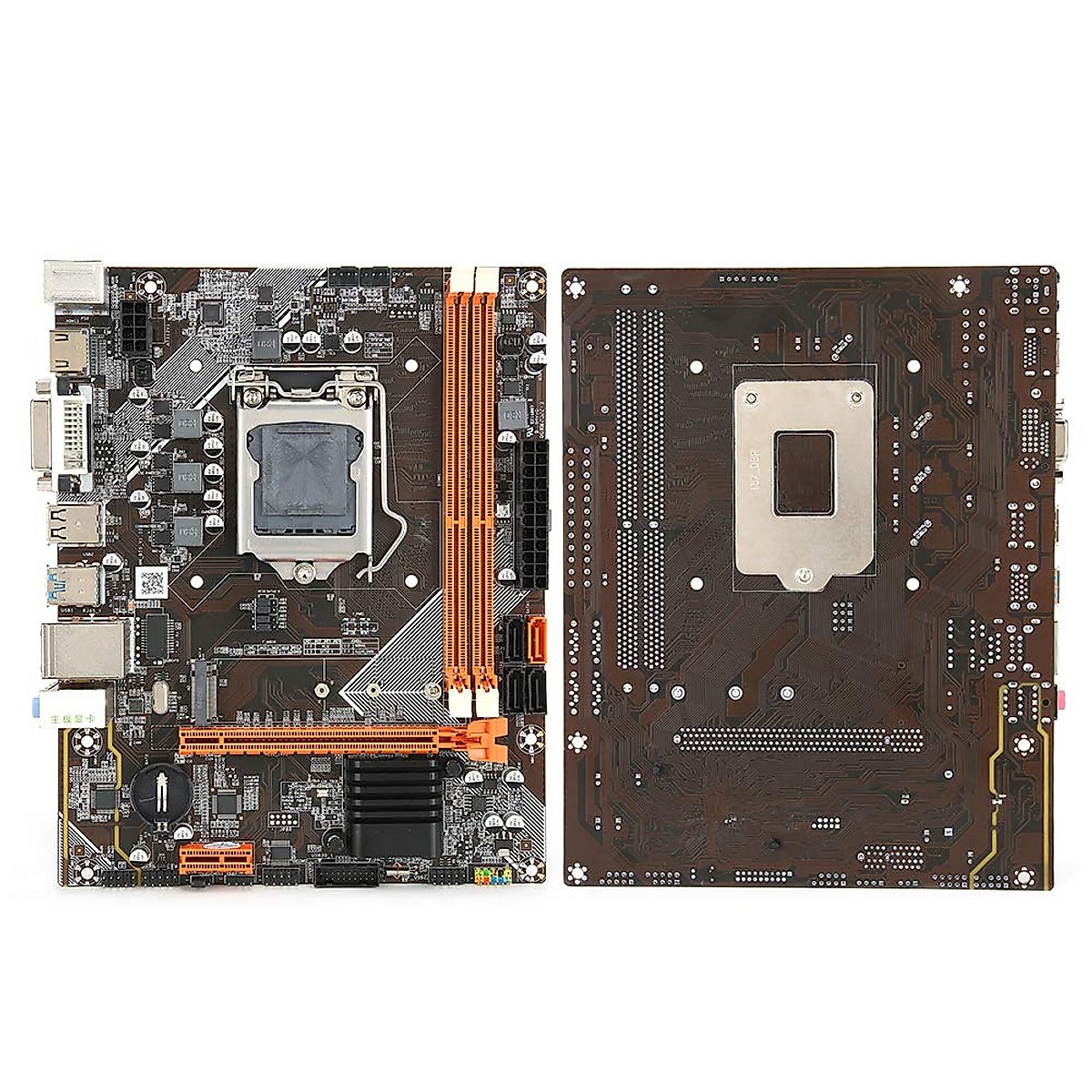 Hopcd Desktop Computer M-ATX Motherboard, DDR3 LGA1155 CPU for Intel B75 Mainboard, RTL8111H Gigabit Network Card, M.2 NVME+NGFF Dual-Mode, SATA3.0/USB3.0/6-Channel Audio Chip