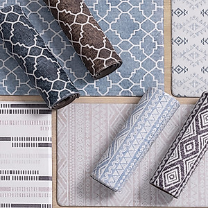 FRESHMINT Farmhouse Stripe Anti-Fatigue Kitchen Mat Set of 2, Cushioned Foam Kitchen Mats for Floor, Waterproof Non Slip Comfort Mat, Modern Kitchen Rug for Kitchen Decor, Sink, Laundry, Office