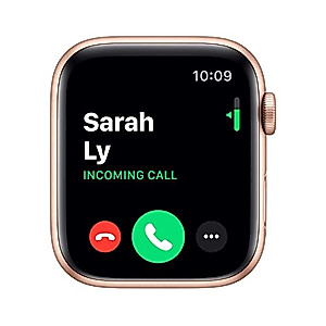 Apple Watch Series 5 (GPS, 40MM) - Gold Aluminum Case with Pink Sand Sport Band (Renewed)