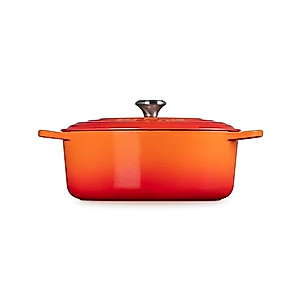 Le Creuset Enameled Cast Iron Signature Oval Dutch Oven, 6.75 qt., Flame