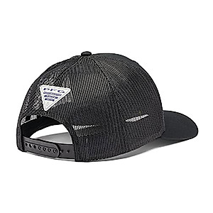 Columbia Unisex PFG Mesh Snap Back Ball Cap, Black, Hook