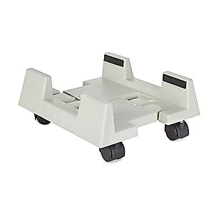 Mount-It! CPU Stand with Wheels, Adjustable Width Computer Cart, Universal Design Fits Desktop PC Tower ATX, Locking Wheels, 6-10.2" Wide 60 Lbs Capacity