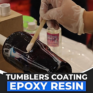 The Epoxt Resin Store - Tumbler Coating Epoxy Resin, Super Gloss Shine, Fast Cure, Self Leveling, Low Odor, Easy Mixing (1-1), UV Stable, 2 Part 1 Gallon kit