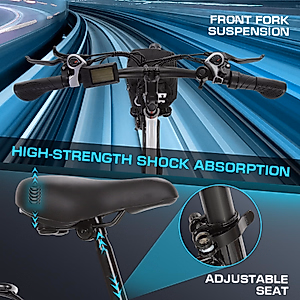 Vivi Electric Bike 500W Commuter Ebike 26" Electric City Cruiser Bicycle, 20 MPH Ebikes for Adults with 48V Removable Battery, Up to 50 Miles, Professional 7 Speed