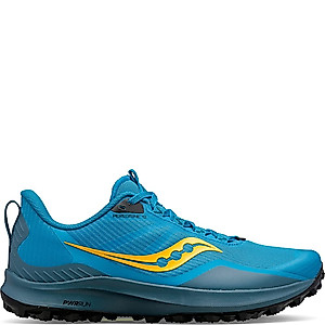 Saucony Men's Peregrine 12 Trail Running Shoe, Ocean/Black, 11