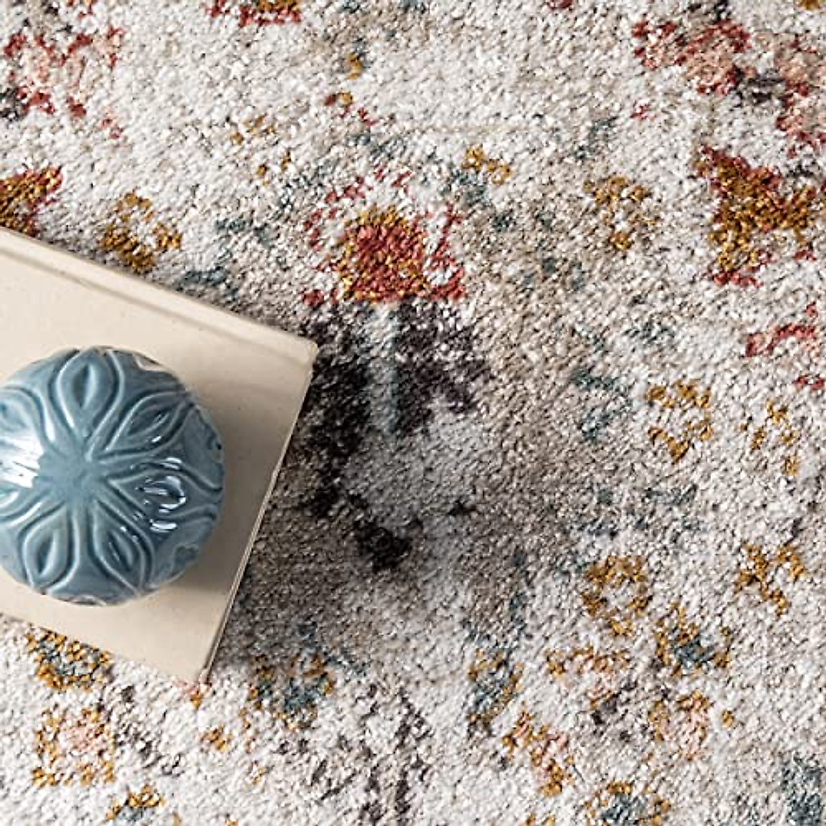 nuLOOM Rose Persian Vintage Area Rug, 4' x 6', Beige