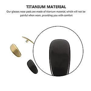ARTIBETTER 2Pcs Eyeglass Nose Pads Titanium Eyeglass Nose Pads Glasses Nose Pad Replacement Anti Slip Nose Piece Glasses Repair Kit