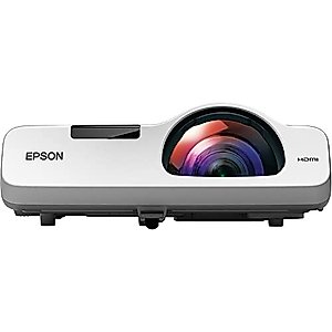 Epson PowerLite 530 3LCD Short Throw Projector, White (Renewed)