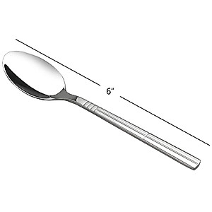 Saedy 12-Piece Tea Spoon Set, Small Coffee Spoon Stainless Steel, 6-Inch