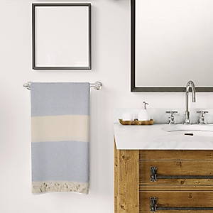 ENA HOME Turkish Beach Towel - 100% Cotton Peshtemal Towel Blanket - 39x71 Extra Large Wearable Turkish Towel for Beach, Sauna, Bath, Pool - Quick Dry - Highly Absorbent Sand Free (Baby Blue)