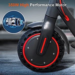 VOLPAM SP06 Electric Scooter, 8.5" Solid Tires, 19 Mph Top Speed, Up to 19 Miles Long-Range, Portable Folding Commuting Scooter for Adults, with Double Braking System and App