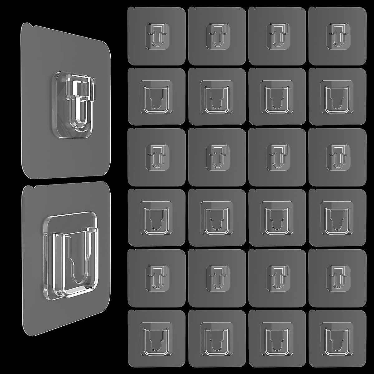 24 Pack Plate Hangers for the Wall Picture Hanger Wall Plate Hanger Display Holder Double-Sided Self-Adhesive Hanging Hooks Decorative Plates Wall Dishes Holders