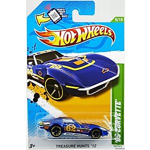 Hot Wheels 2012 69 Corvette Sports Car Metalflake Blue Treasure Hunts 55