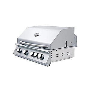RCS Premier Series Stainless Steel 32 Built-in Grill with Rear Burner -Natural Gas