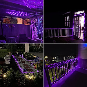 QITONG Warm White Solar Fairy Lights Outdoor Waterproof, 2 Pack Each 33ft 100 LED Solar String Lights, 8 Modes Copper Wire Solar Christmas Twinkle Lights for Garden Yard Patio Fence Decoration