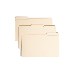 Smead Fastener File Folder, 2 Fasteners, Reinforced 1/3-Cut Tab, 1-1/2" Expansion, Legal Size, 50 per Box (19595) (Pack of 1)
