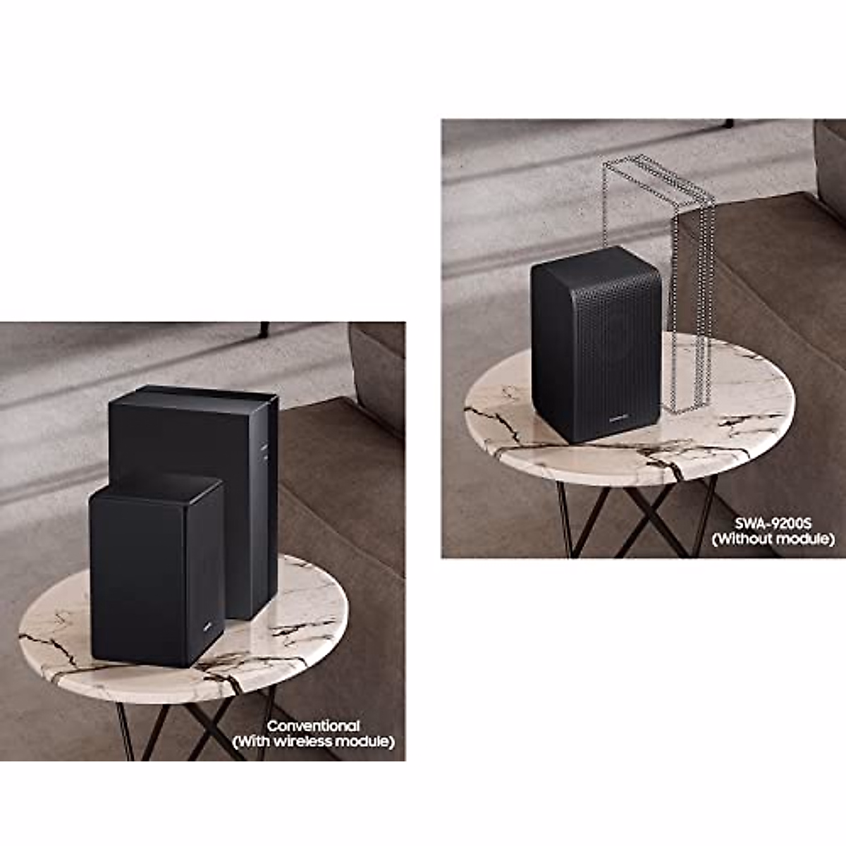 SAMSUNG SWA-9200S Wireless Rear Speaker Kit, Upgrade Soundbar System to True Surround Sound Experience, 2022