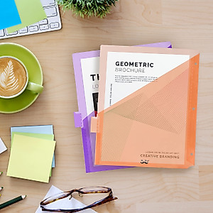 Mr. Pen- Binder Dividers with Pockets and Tabs, 8 Pack, Pocket Dividers for 3 Ring Binder with Tabs, Binder Dividers with Pockets, Dividers with Pockets, Binder Divider, Plastic Dividers with Pockets