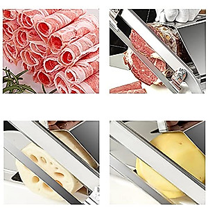 SCYMX Kitchen Tools Meat Slicing Machine Alloy+Stainless Steel Household Manual Thickness Adjustable Meat and Vegetables Slicer Gadget