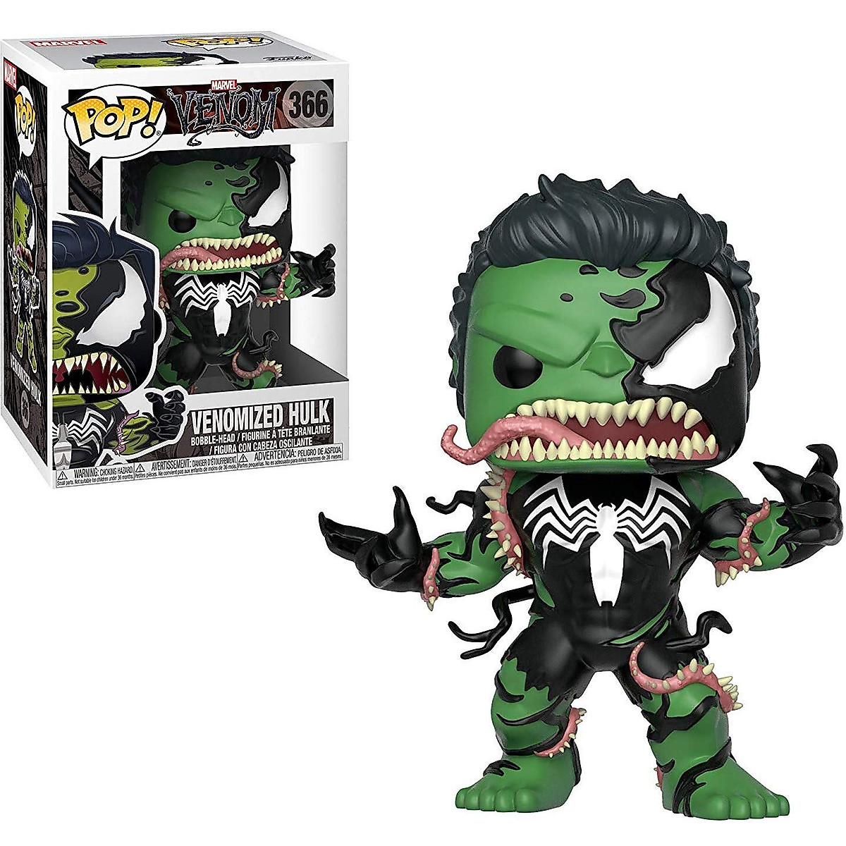 POP Marvel: Venom - Venomized Hulk Funko Pop! Vinyl Figure (Bundled with Compatible Pop Box Protector Case) Multicolored 3.75 inches