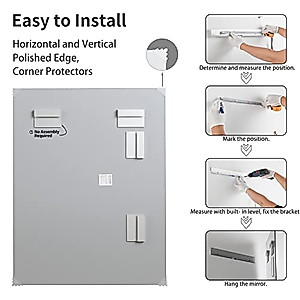 Mirrorons Frameless Mirror, Wall Mirror 40" x 32", Modern Rectangle Bathroom Mirrors for Wall with Polished Edge, Horizontally or Vertically. Upgraded Shatterproof Mirror, Entryways, Bathroom, Gym.