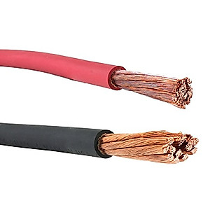 #2 Gauge AWG - Flex-A-Prene® - Welding/Battery Cable - Black & Red - 600 V - Made in USA (25 FEET OF EACH COLOR)