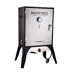 Camp Chef Smoke Vault 24" Vertical Smoker, Body Dimensions 24 in W x 16 in D x 30 in & Weber Available Stephen Products 17149 Mesquite Wood Chips, 192 cu. in. (0.003 c, m