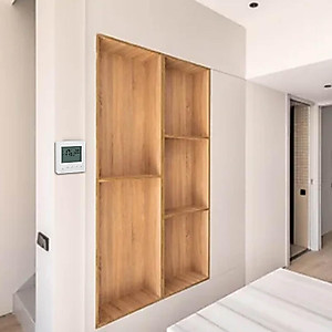 Digital Thermostat, 4500W Intelligent Floor Heating Temperature Control Thermostat with Memory Storage for Home Office Mall, AC 90V-240V, K1H16A (White)