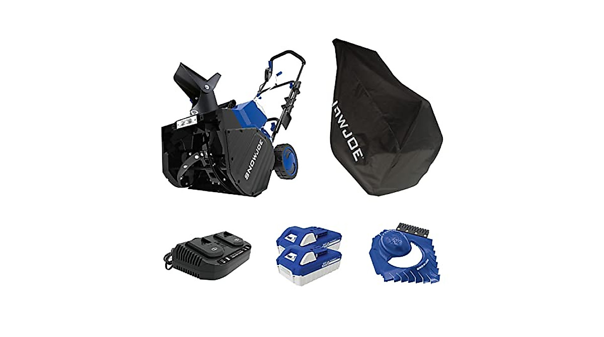 Snow Joe 24V-X2-SB18-TV1 Cordless Snow Blower Bundle | Powerful Snow ...