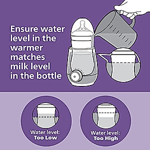 Philips Avent Fast Baby Bottle Warmer with Smart Temperature Control and Automatic Shut-Off, SCF358/00