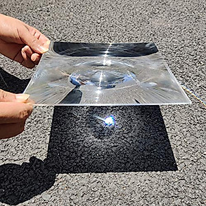 Fresnel Lens 150x150mm, Focal Length 140mm, Acrylic Lens (not Glass), for Solar Heating, Magnifiying, Optics/Visual Education