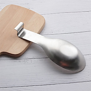 1PC Stainless Steel Spoon Rest Spoon Holder Kitchen Utensil Holder Spatula Ladle Holder Dishwasher Countertop Heavy Duty Kitchen Accessories