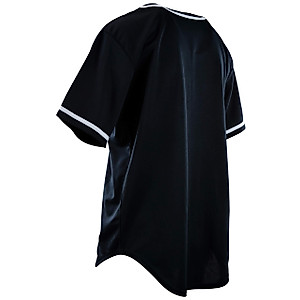 ChoiceApparel Mens Baseball Team Jerseys (Large, 077-Black)