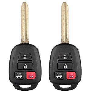 ECCPP Keyless Entry Remote Key Fob (Shell Case) Replacement for Toyota for Camry for RAV4 for Corolla for Scion for FR-S 12-16 HYQ12BDM5 HYQ12BEL5 key fob case-2pcs