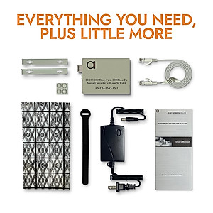 Multimode LC 850 nm Gigabit Fiber Media Converter - Includes SFP 550 m (0.34 Miles) LC – to UTP Cat5e Cat6 10/100/1000 RJ-45 – Auto Sensing Gigabit or Fast Ethernet Speed - Jumbo Frame - LLF Support