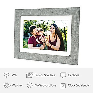 Simply Smart Home 10” WiFi Digital Photo Frame | Send Photo or Video from Phone to Digital Picture Frame with Free PhotoShare Frame v2 app | End-to-End Encryption | Quick Easy Setup | Seagrass