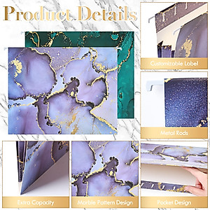 36 Pack Extra Capacity Hanging File Folders Hang Folders Letter Size Expandable Filing Folders Heavy Duty Reinforced Hanging File Folders Marble Style Designed for Bulky Files, Medical Charts