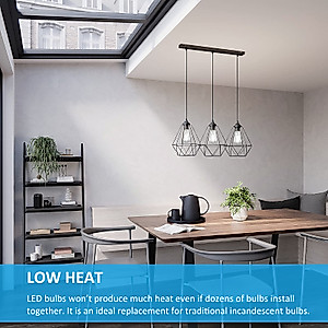 MAXvolador 12-Pack Dimmable Vintage LED Edison Bulb 60W Equivalent, 6W 850Lumens Edison Light Bulbs 5000K, ST58 Antique LED Filament Bulb, E26 Base