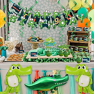 Forest crocodile theme birthday decorations children's creative party supplies animal birthday party supplies (B)