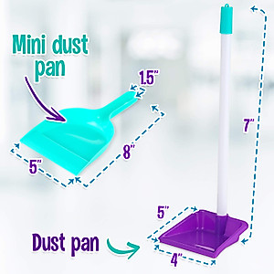 Kids Cleaning Set for Toddlers, Pretend Play Housekeeping Supplies Kit for Boys and Girls Complete with Broom, Mop, Dust Pan, Spray Bottle and More, Little Helper Tools and Montessori Toys