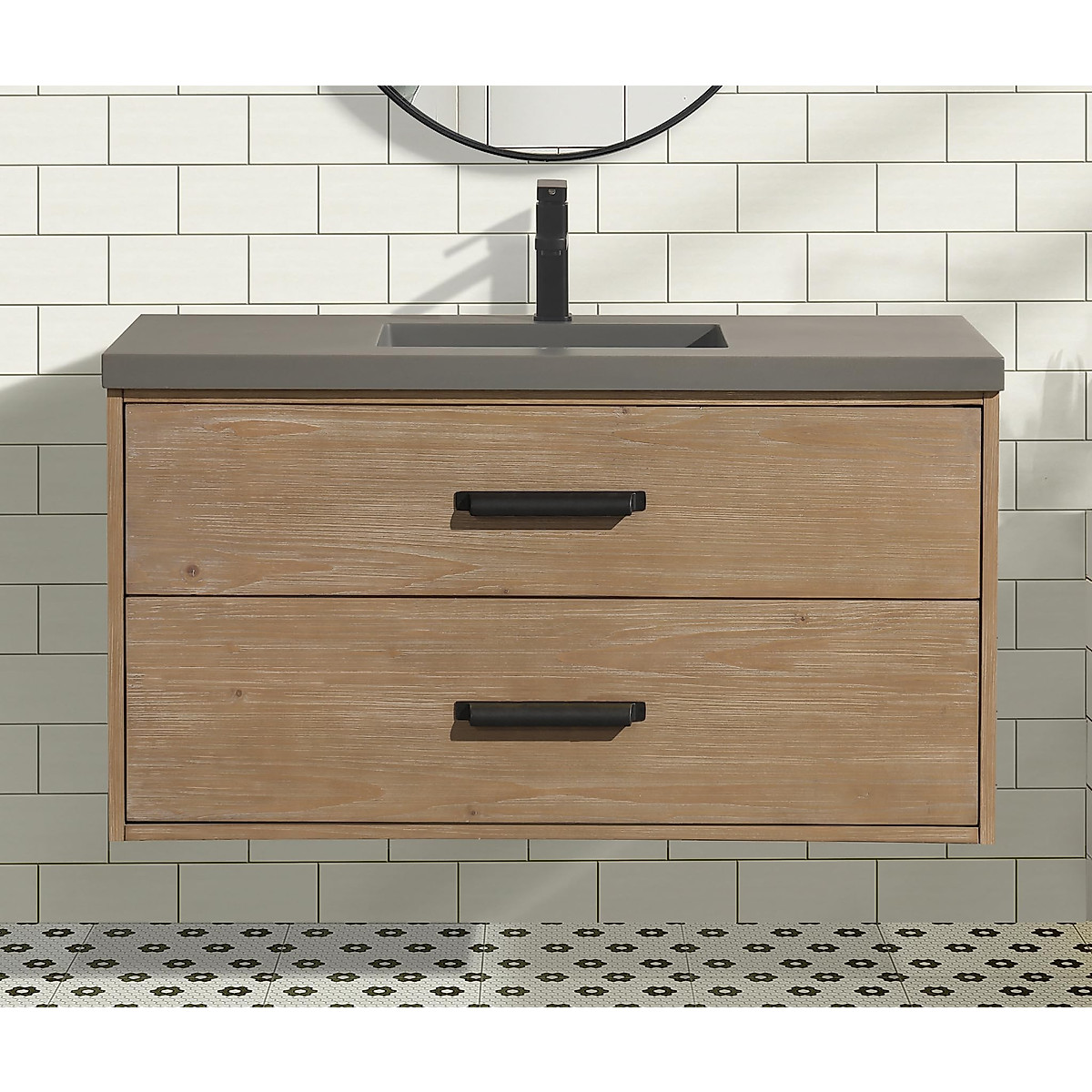Ari Kitchen & Bath Kane 42" Bathroom Vanity Weathered Fir