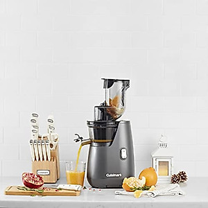 Cuisinart CSJ-300 Easy Clean Slow Juicer, Black and Grey