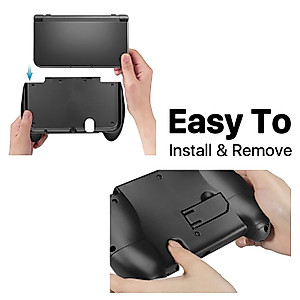 TNP New Nintendo 3DS XL Hand Grip - Protective Cover Skin Controller Grip Case Ergonomic Comfort Anti Slip Handle Console Grip with Kick-Stand for New Nintendo 3DS XL LL 2015 Model