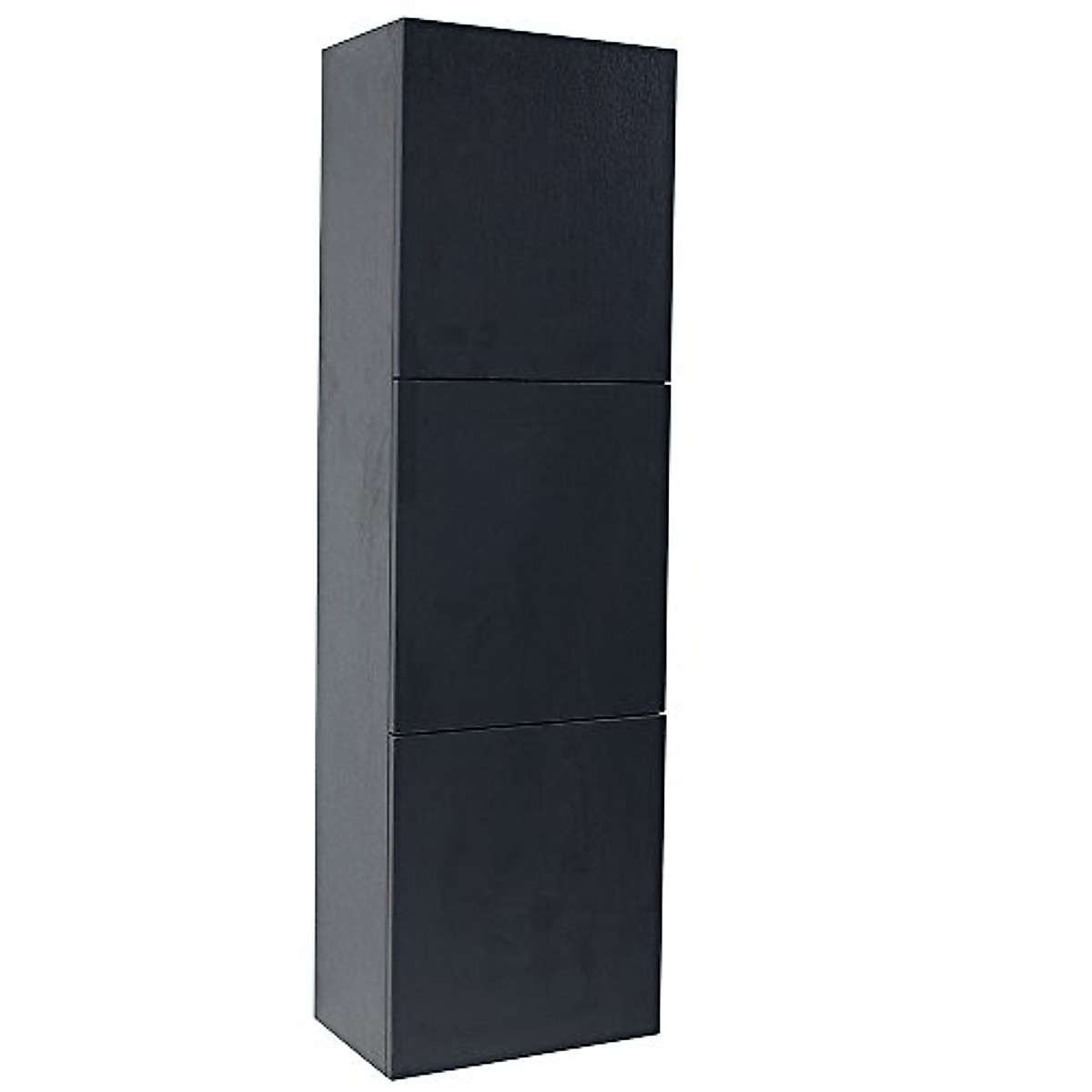 Fresca Bath Bathroom Linen Side Cabinet with 3 Large Storage Area, Black